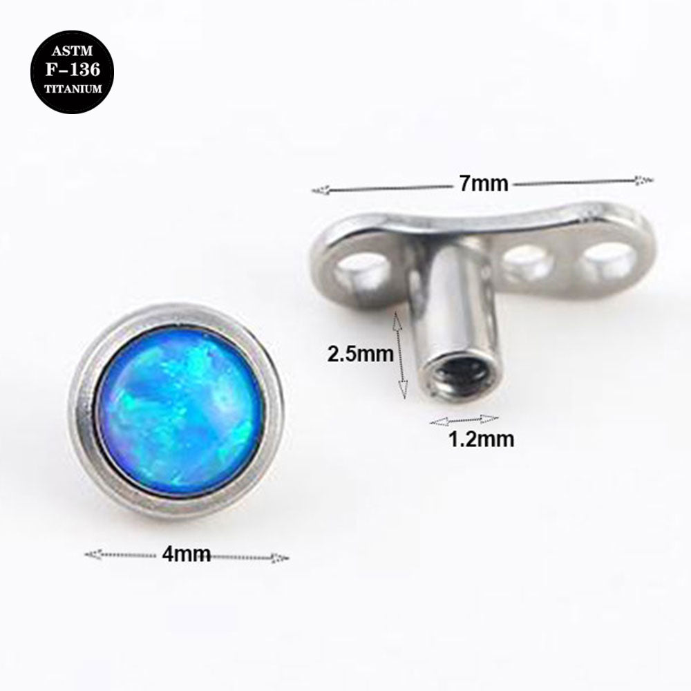 14G ASTM F136 Titanium Micro Dermal Opal Piercing Jewelry – Classic ...