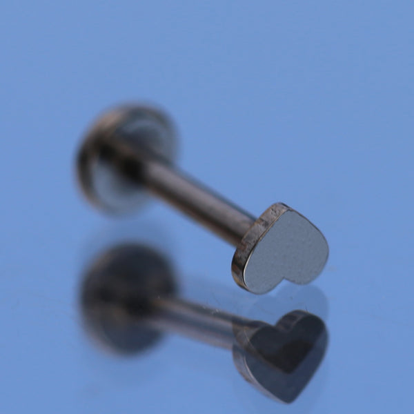 16G 18G ASTM F136 Titanium Threadless Labret Heart Cross Lightning Sta ...