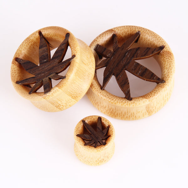 Maple Leaf Wooden Ear Plugs – Classic Body Jewelry